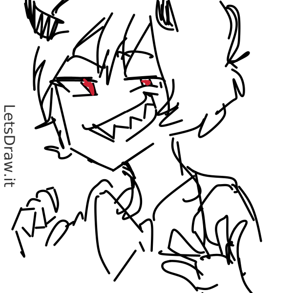 How to draw Demon / LetsDrawIt