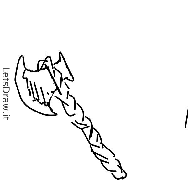 How to draw axe / Learn to draw from other LetsdrawIt players