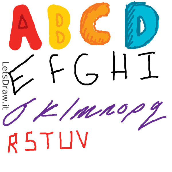 How to draw alphabet / aeu4xqym7.png / LetsDrawIt