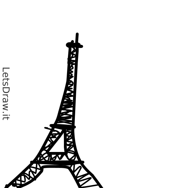 How to draw Eiffel Tower / af5wge8m1.png / LetsDrawIt