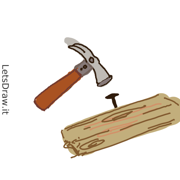 How to draw hammer / afadqhcrr.png / LetsDrawIt