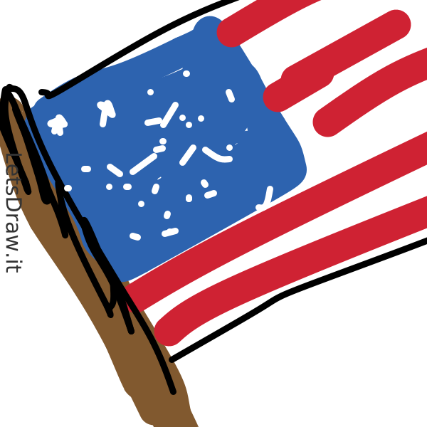 How to draw flag / ahi1kx11.png / LetsDrawIt