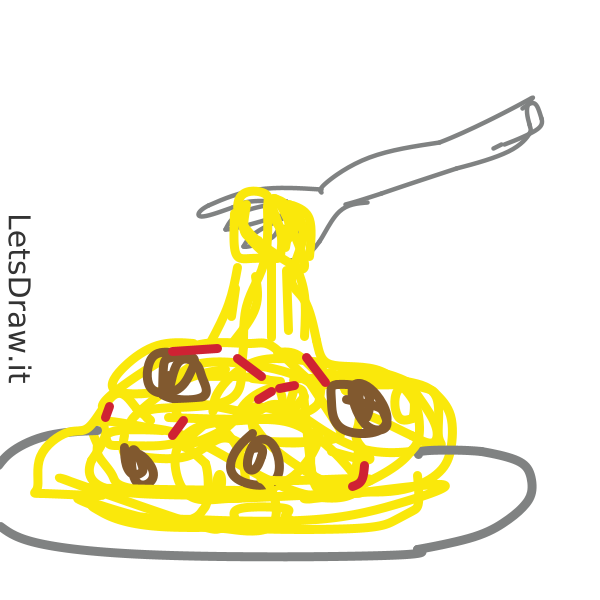 How to draw spaghetti / aj6ob8s9a.png / LetsDrawIt