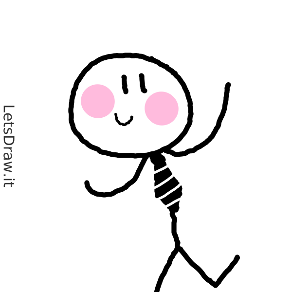 How to draw Stick man / LetsDrawIt