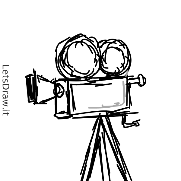 How to draw video camera / am7opawgy.png / LetsDrawIt