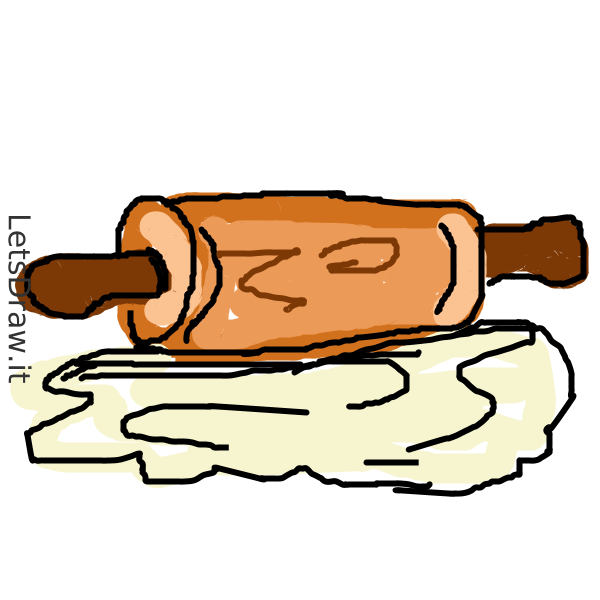How to draw rolling pin / an9hq336j.png / LetsDrawIt