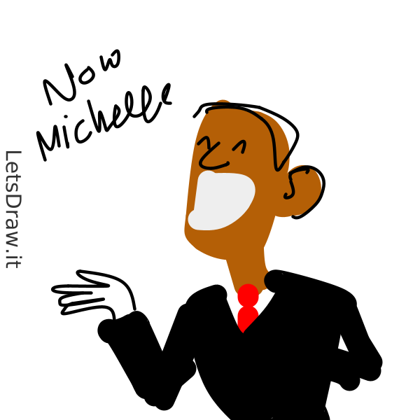 How to draw Barack Obama / apkffod85.png / LetsDrawIt