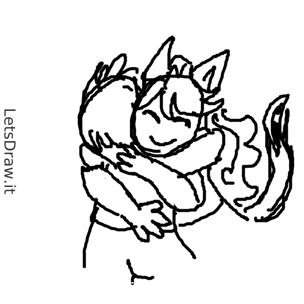 How to draw hug / aqb6xwxcq.png / LetsDrawIt