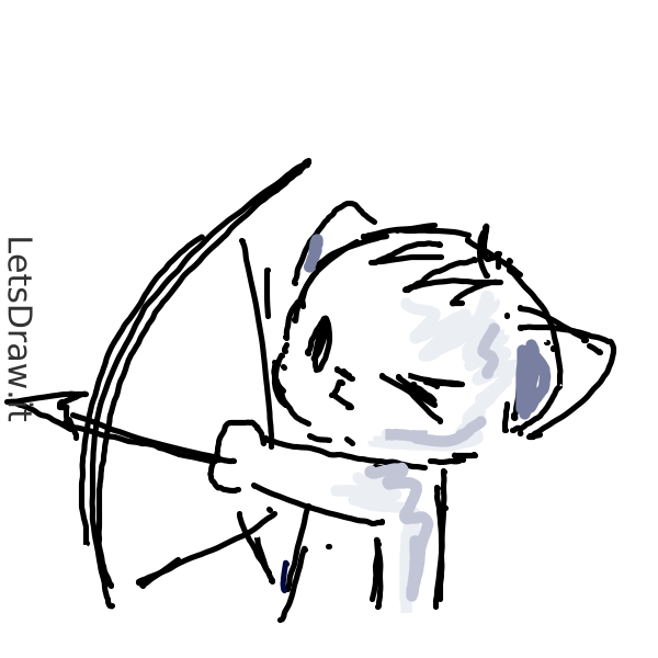 How to draw bow and arrow / aqnies6m6.png / LetsDrawIt