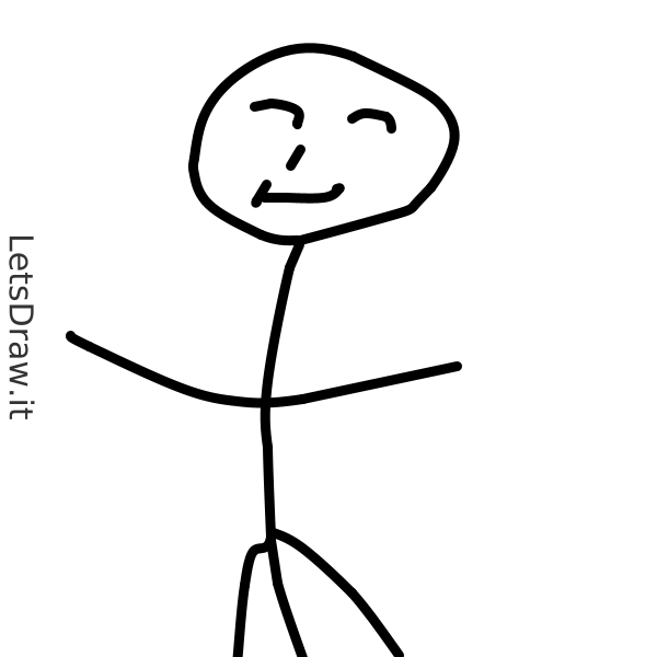 How to draw Stick man / arude1mj5.png / LetsDrawIt