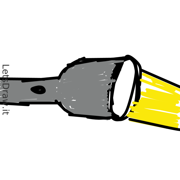 How to draw flashlight / at9cdhnkn.png / LetsDrawIt