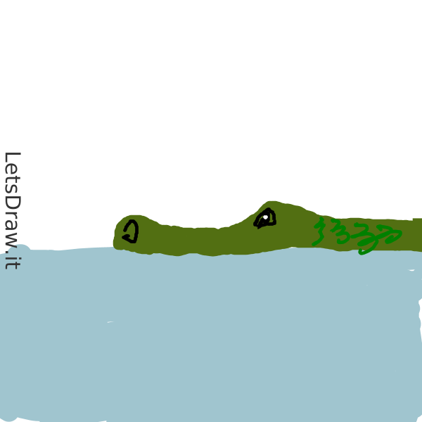 How to draw alligator / axb5xe9rk.png / LetsDrawIt