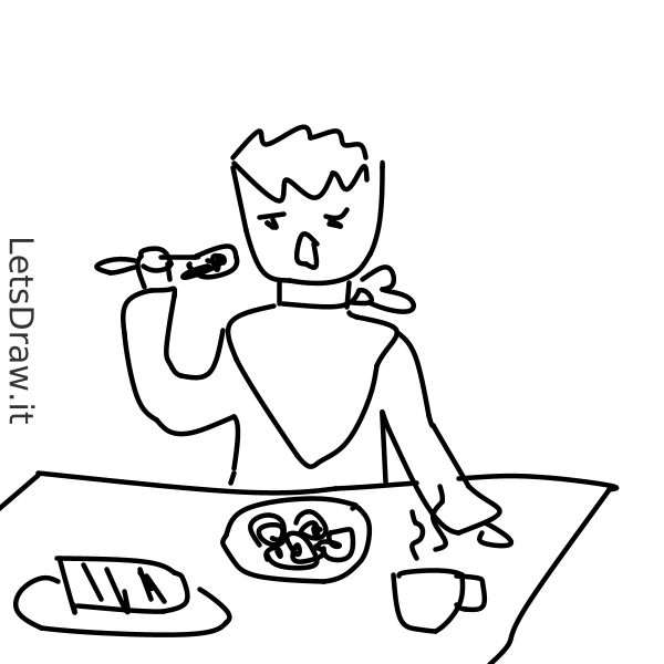 How to draw eating / axzepikoz.png / LetsDrawIt