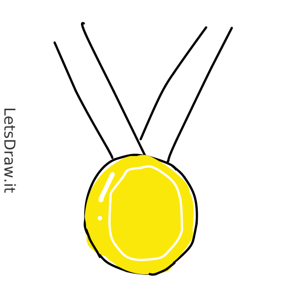 How to draw medal / b5tutoau.png / LetsDrawIt