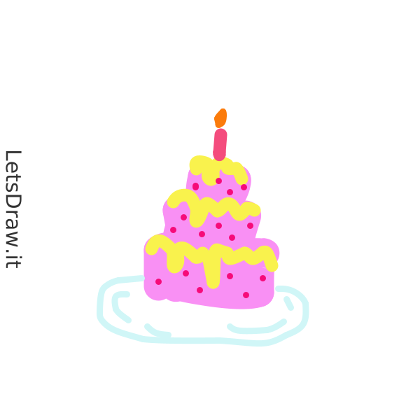 How to draw layer cake / LetsDrawIt