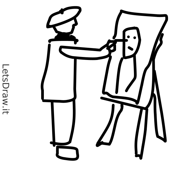 How to draw painter / bajjejsor.png / LetsDrawIt