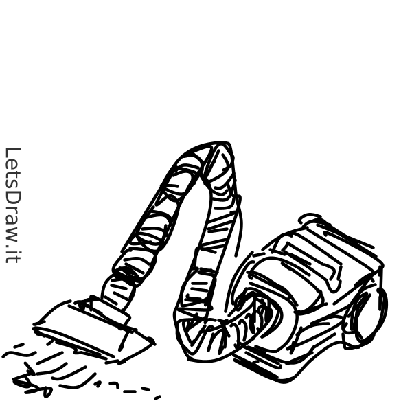 How to draw vacuum cleaner / bdfsc8yag.png / LetsDrawIt