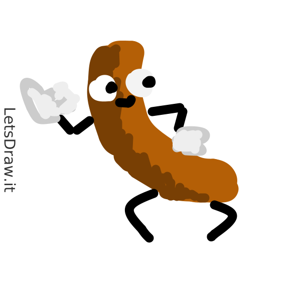 How to draw sausage / bdq5fg9ph.png / LetsDrawIt