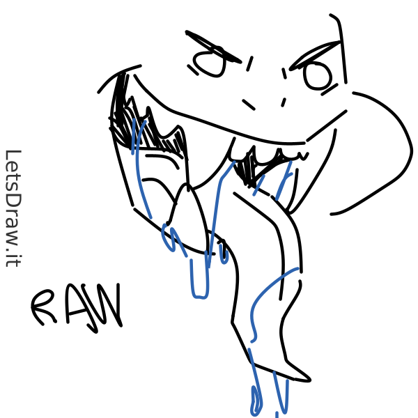 How to draw saliva / besnje3s.png / LetsDrawIt