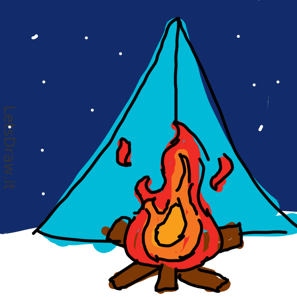 How to draw camp / bfkptdqp3.png / LetsDrawIt