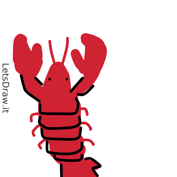 How to draw lobster / bfp1p7n6.png / LetsDrawIt