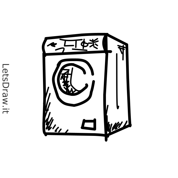 How to draw washing machine / bh5ijnt86.png / LetsDrawIt