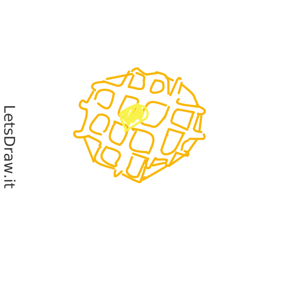 How to draw waffle / bij9mi1pc.png / LetsDrawIt