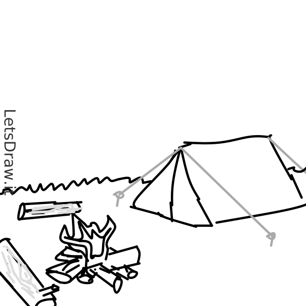 How to draw camp / biwhk3u4q.png / LetsDrawIt