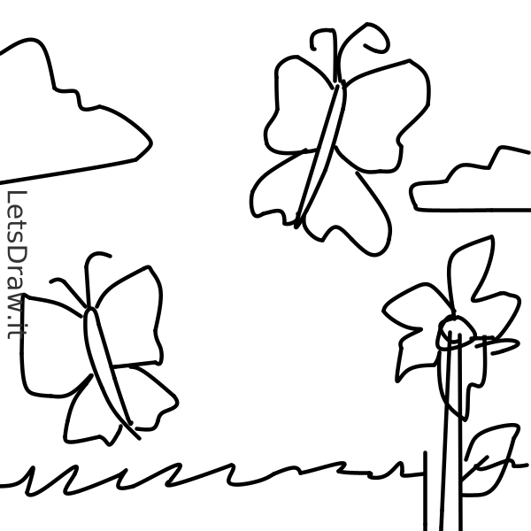 How to draw butterflies / bkqspuhax.png / LetsDrawIt