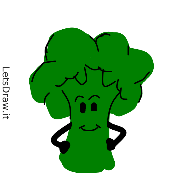 How to draw broccoli / bmbrnorud.png / LetsDrawIt