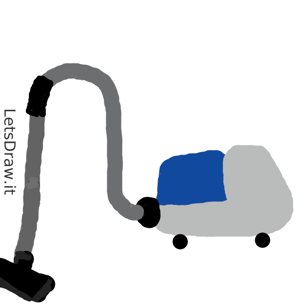 How to draw vacuum cleaner / bn1h1de31.png / LetsDrawIt