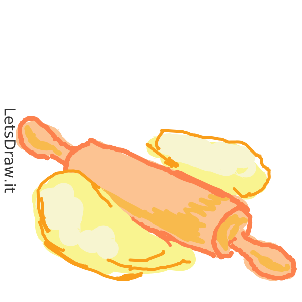 How to draw rolling pin / bnuft881j.png / LetsDrawIt