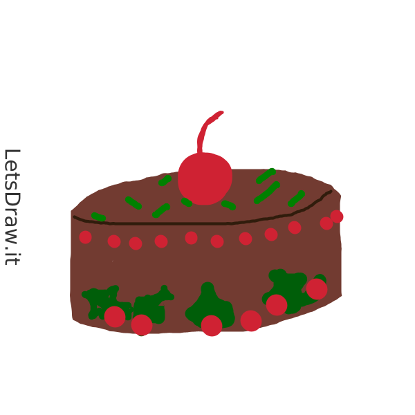 How to draw Christmas cake / bp6gxjgyy.png / LetsDrawIt