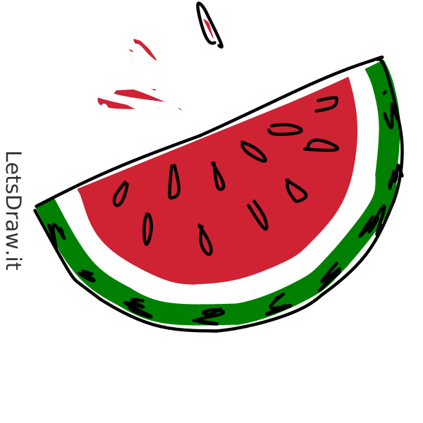 How to draw watermelon / bpb4pfnh.png / LetsDrawIt