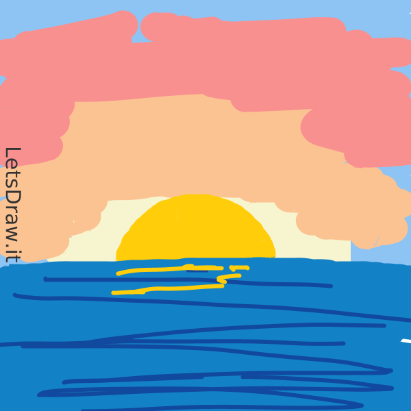 How to draw sunset / bqkeof4xb.png / LetsDrawIt