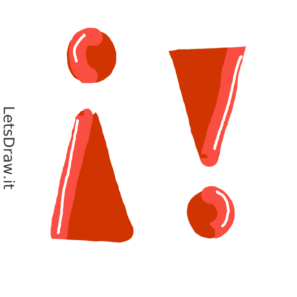 How to draw exclamation mark / brt6fa4k3.png / LetsDrawIt