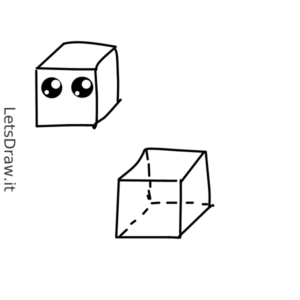 How to draw cubes / btomdhmdd.png / LetsDrawIt