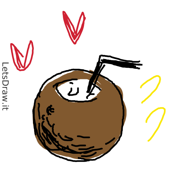 How to draw coconut / btywbqpcy.png / LetsDrawIt