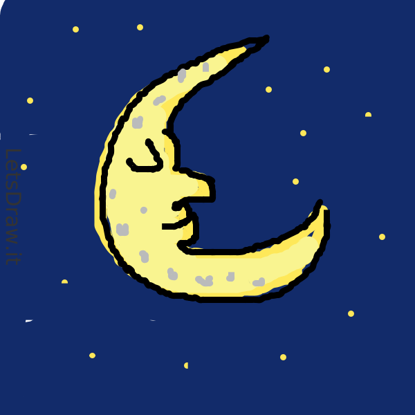 How to draw crescent / by79tqzkm.png / LetsDrawIt