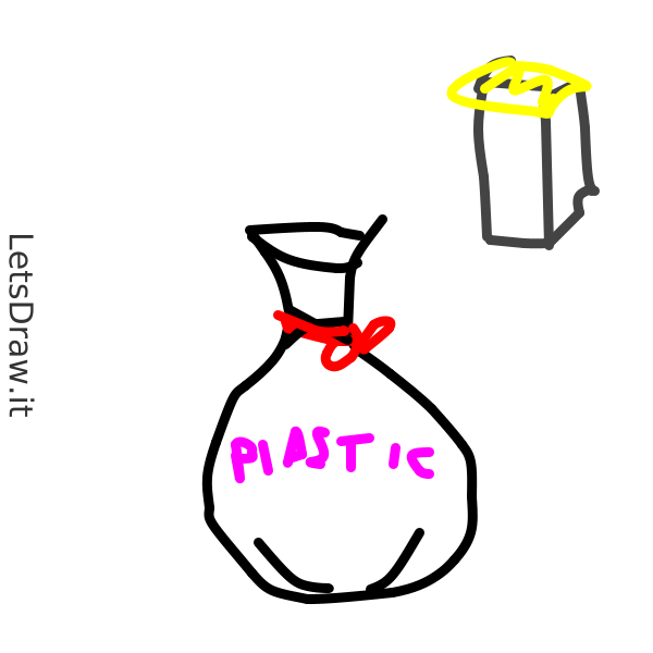 How to draw plastic bag / c119e1mqz.png / LetsDrawIt