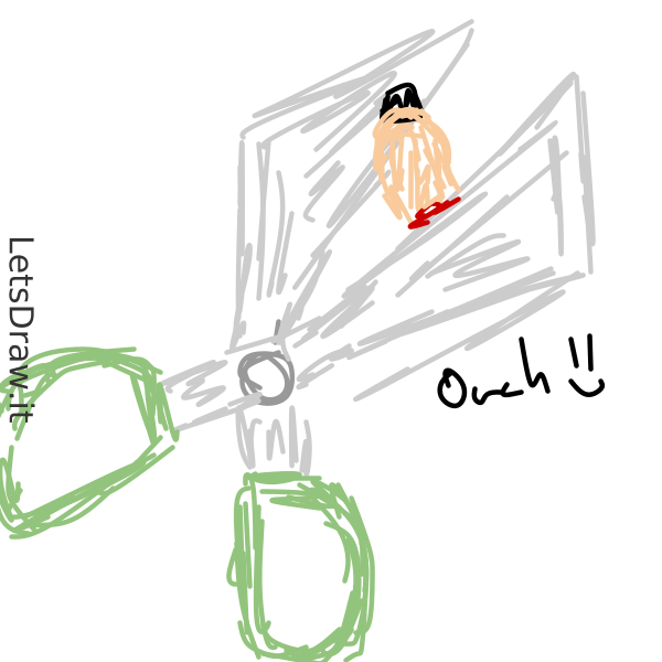 How to draw scissors / c1u4datnt.png / LetsDrawIt