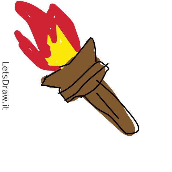 How to draw torch / c3nrnimko.png / LetsDrawIt