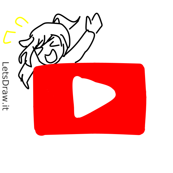 How to draw Youtube / c463gegxz.png / LetsDrawIt