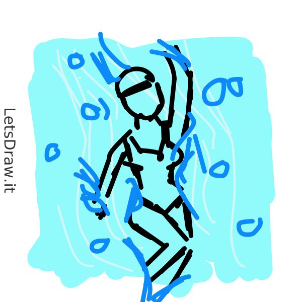 How to draw swimming / c55bpski4.png / LetsDrawIt