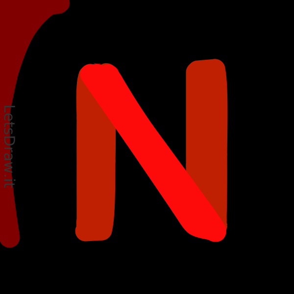 How to draw netflix / c59gjwbis.png / LetsDrawIt
