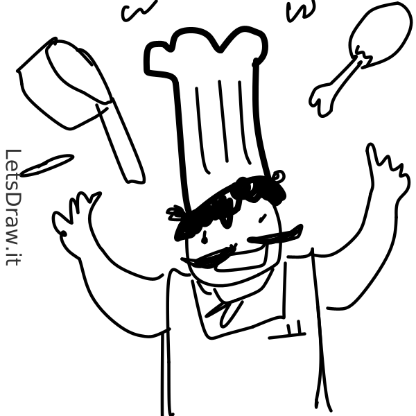How to draw chef / c6sndmi9d.png / LetsDrawIt