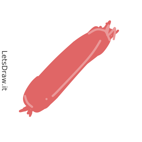 How to draw sausage / c7hefowa1.png / LetsDrawIt