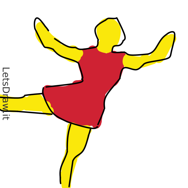 How to draw dancer / ca6584et.png / LetsDrawIt