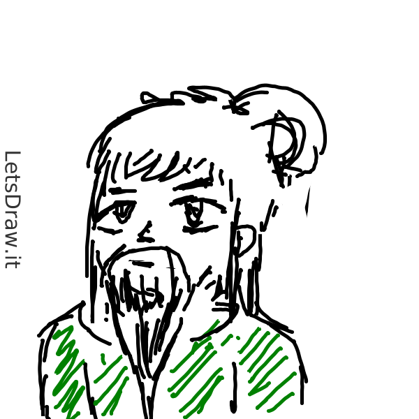 How to draw bearded lady / cbbhe6qkf.png / LetsDrawIt