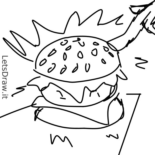 How to draw burger / cch4dpsig.png / LetsDrawIt